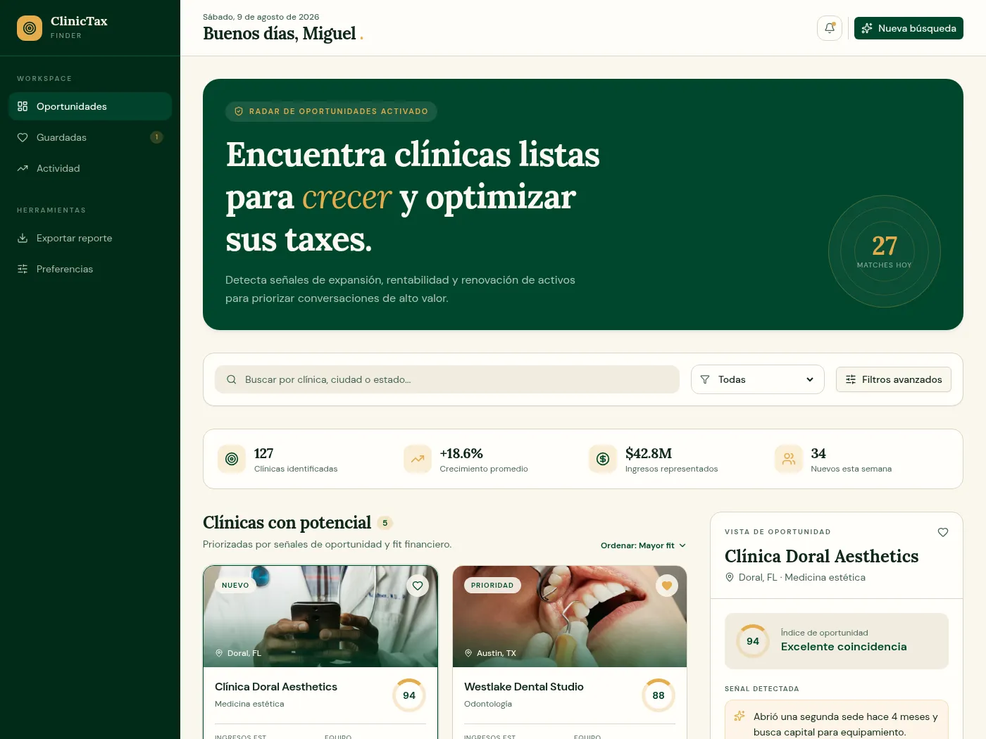 ClinicTax Finder