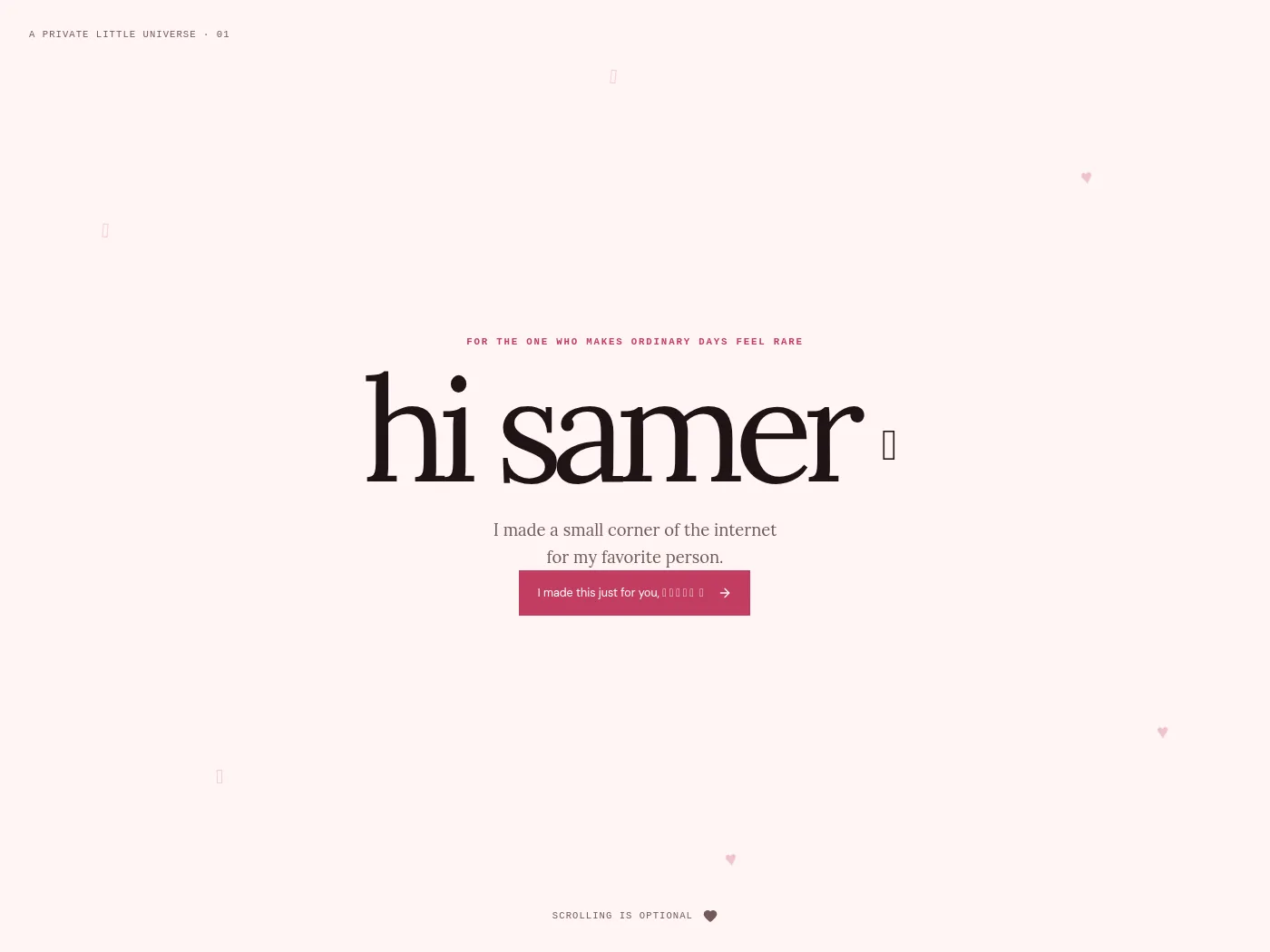 Samer's Romantic Birthday Site