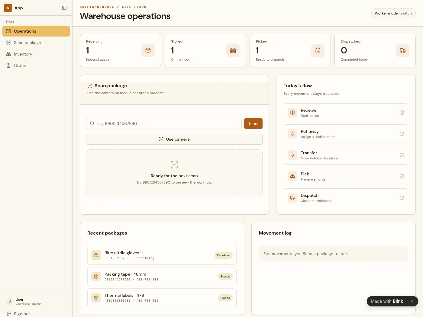 SwiftWarehouse MVP