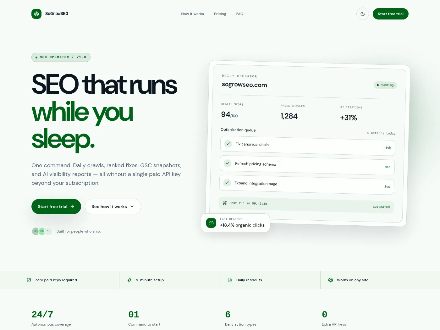 SoGrowSEO Landing Page