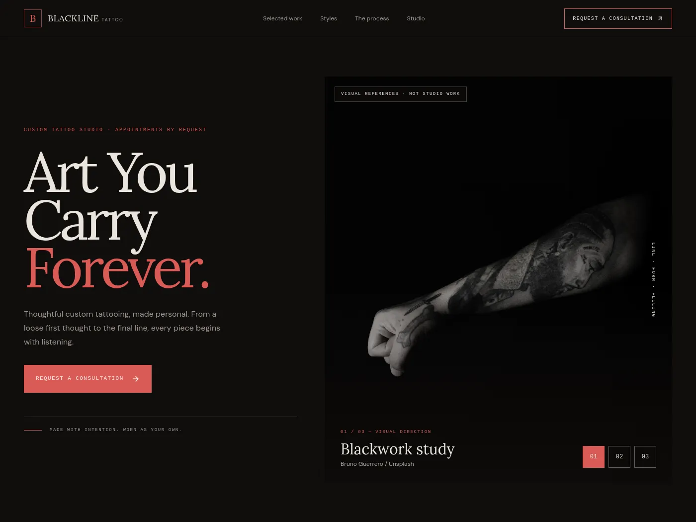 Blackline Tattoo Website