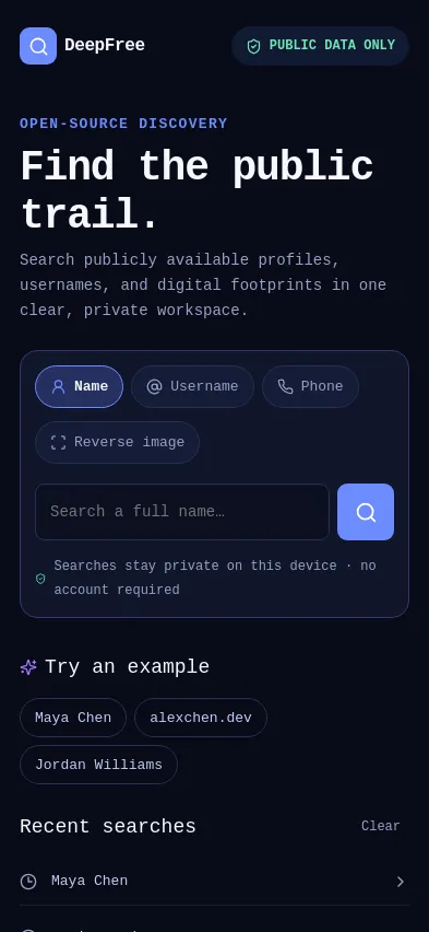 DeepFree People Search