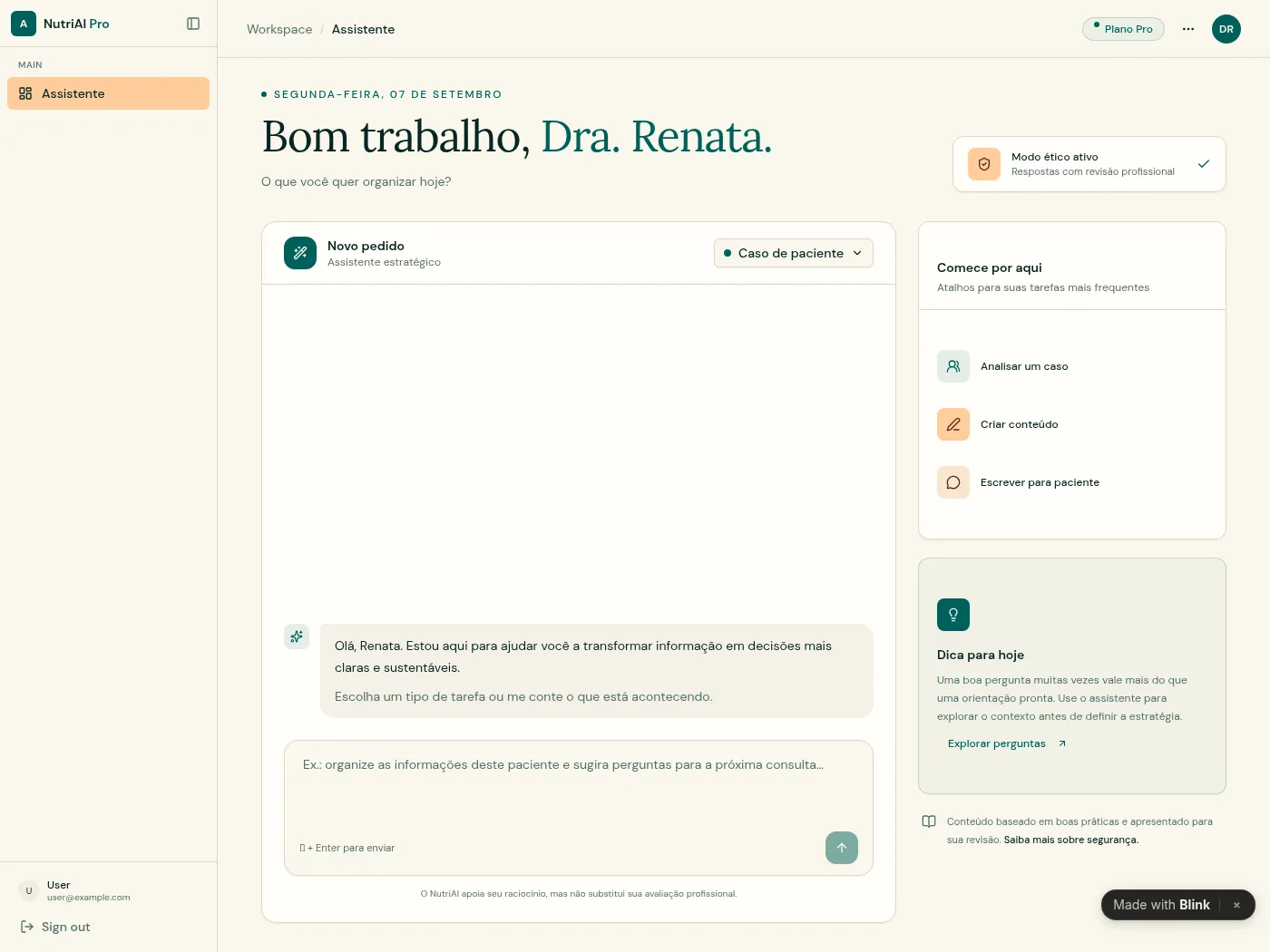 NutriAI Pro Assistant