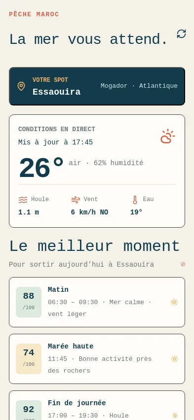 Pêche Maroc Info App
