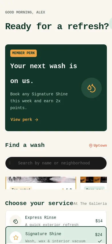 GreatXcape Car Wash App