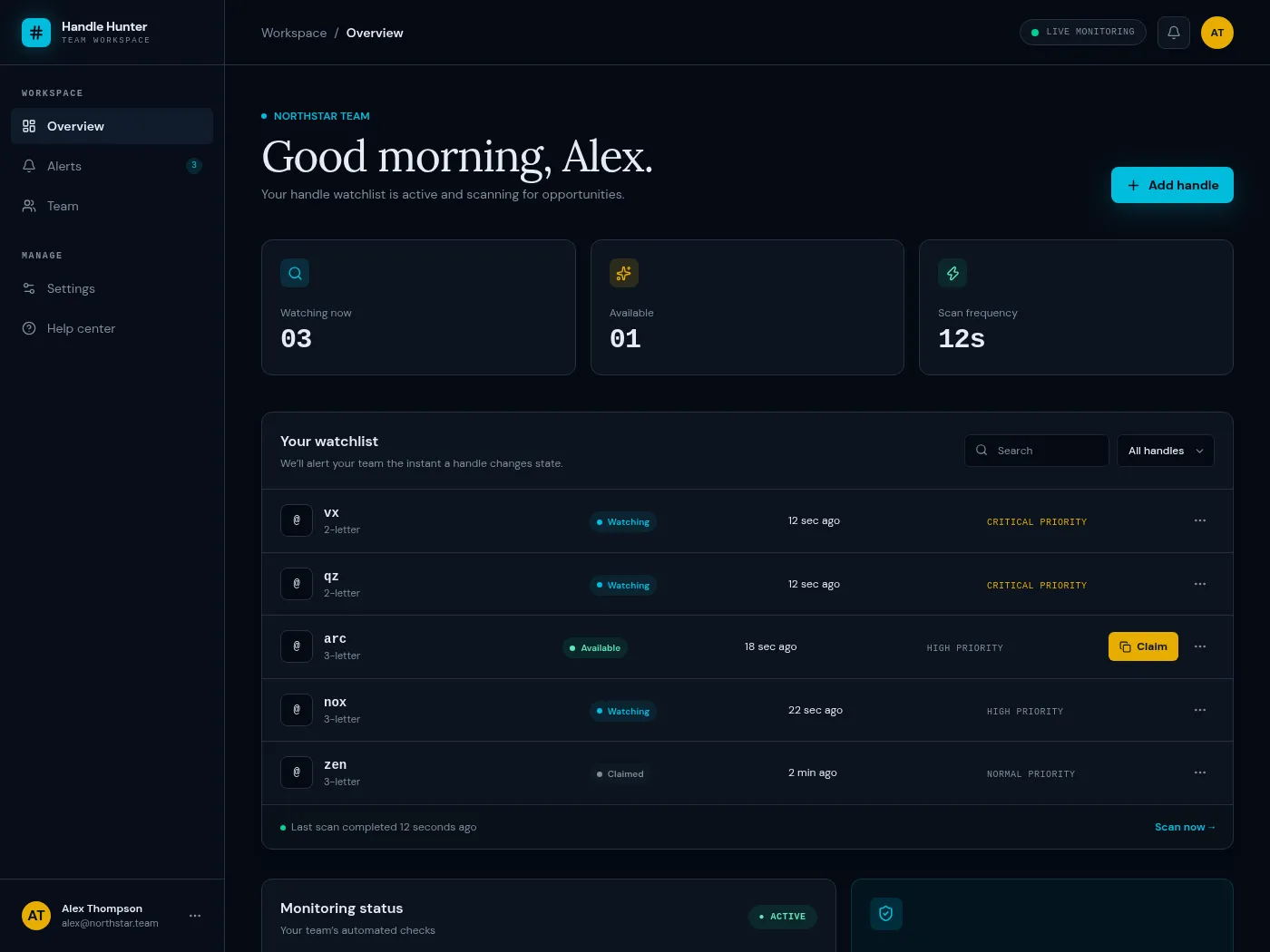 Discord Handle Hunter