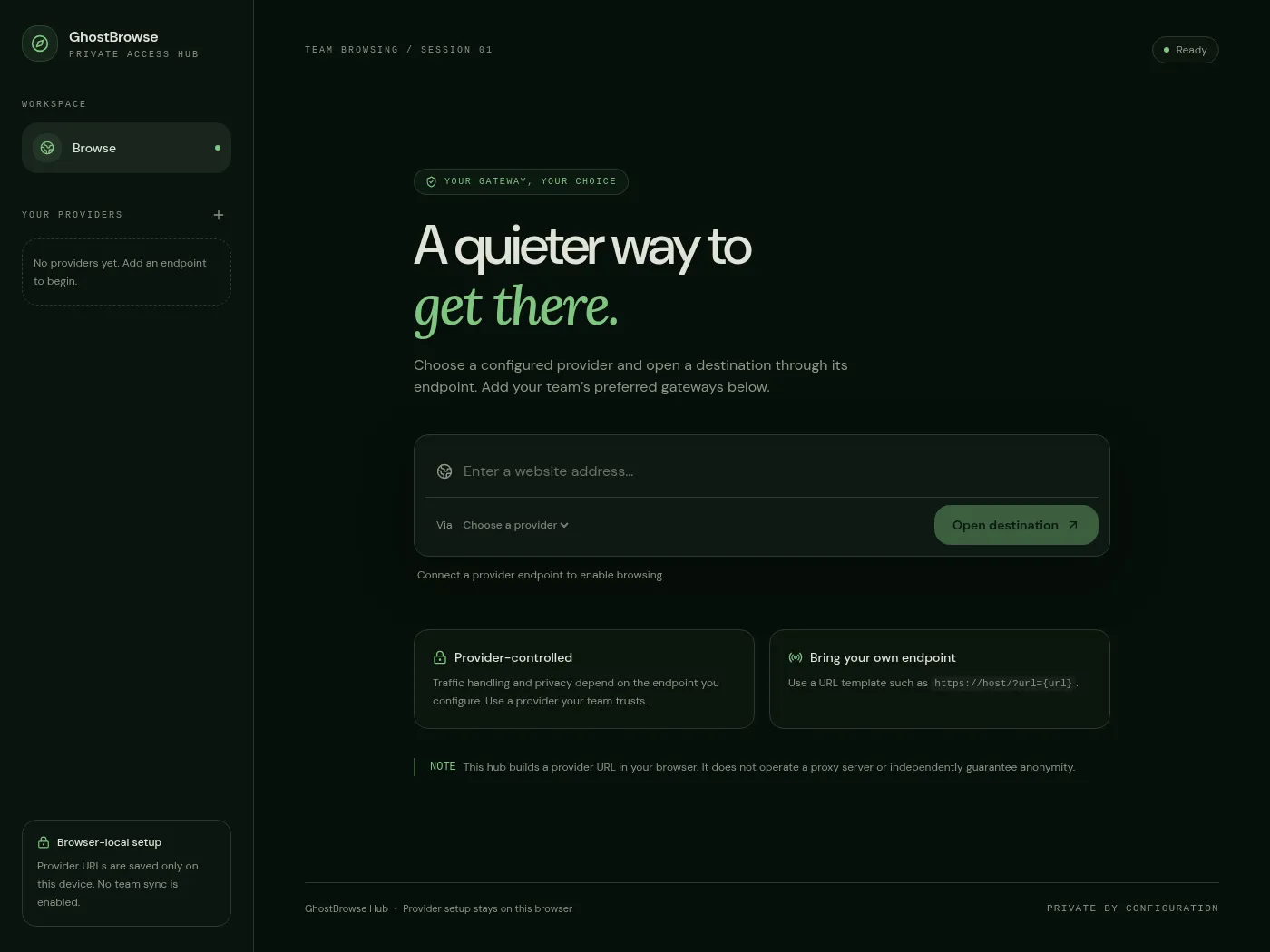 GhostBrowse Hub