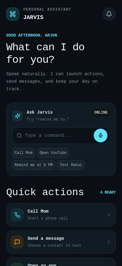 Jarvis Personal Assistant