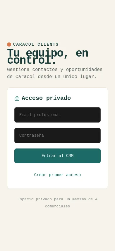 Caracol Clients CRM App
