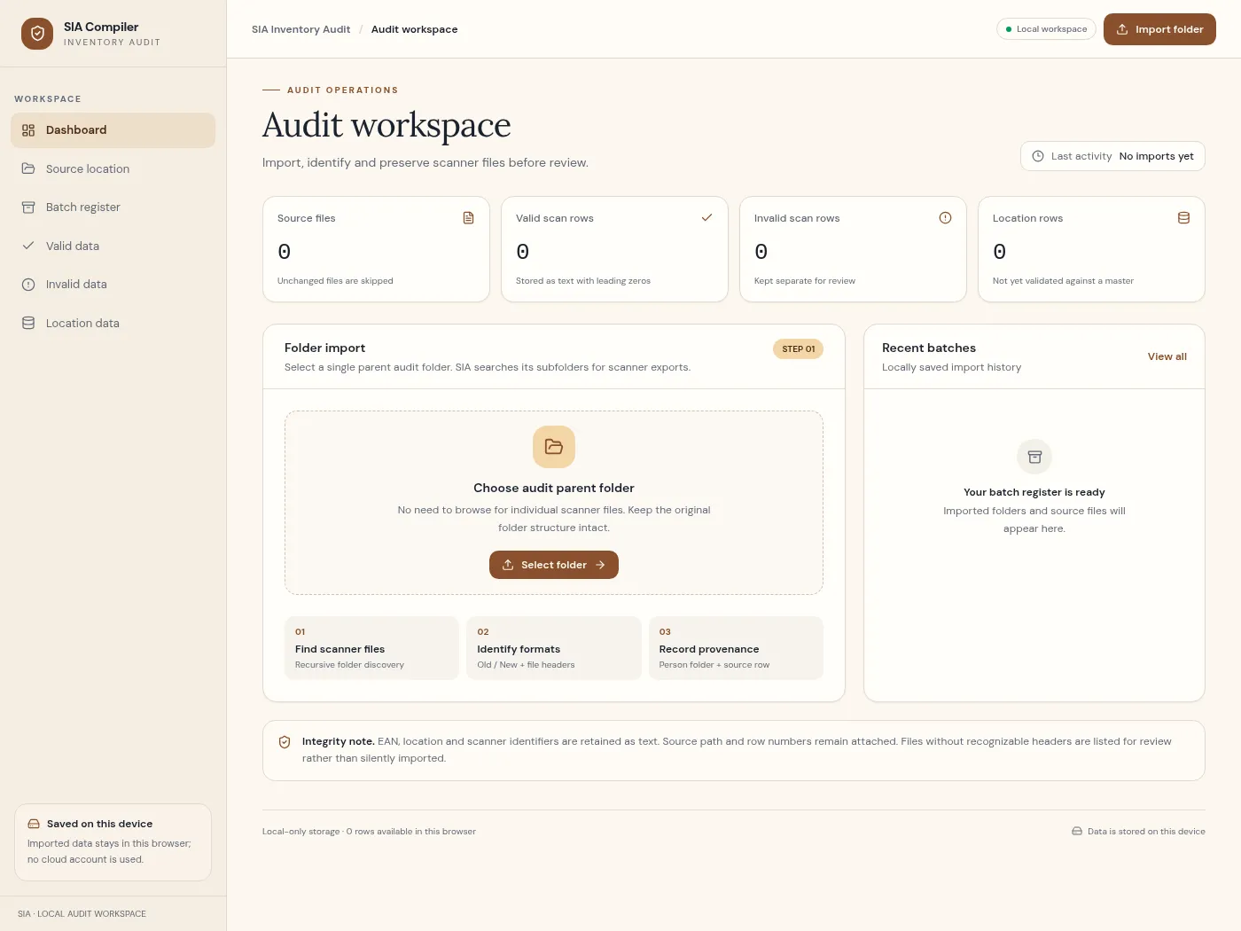 SIA Inventory Audit Compiler