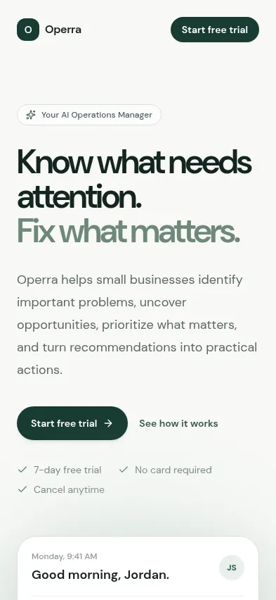 Operra AI Ops Manager