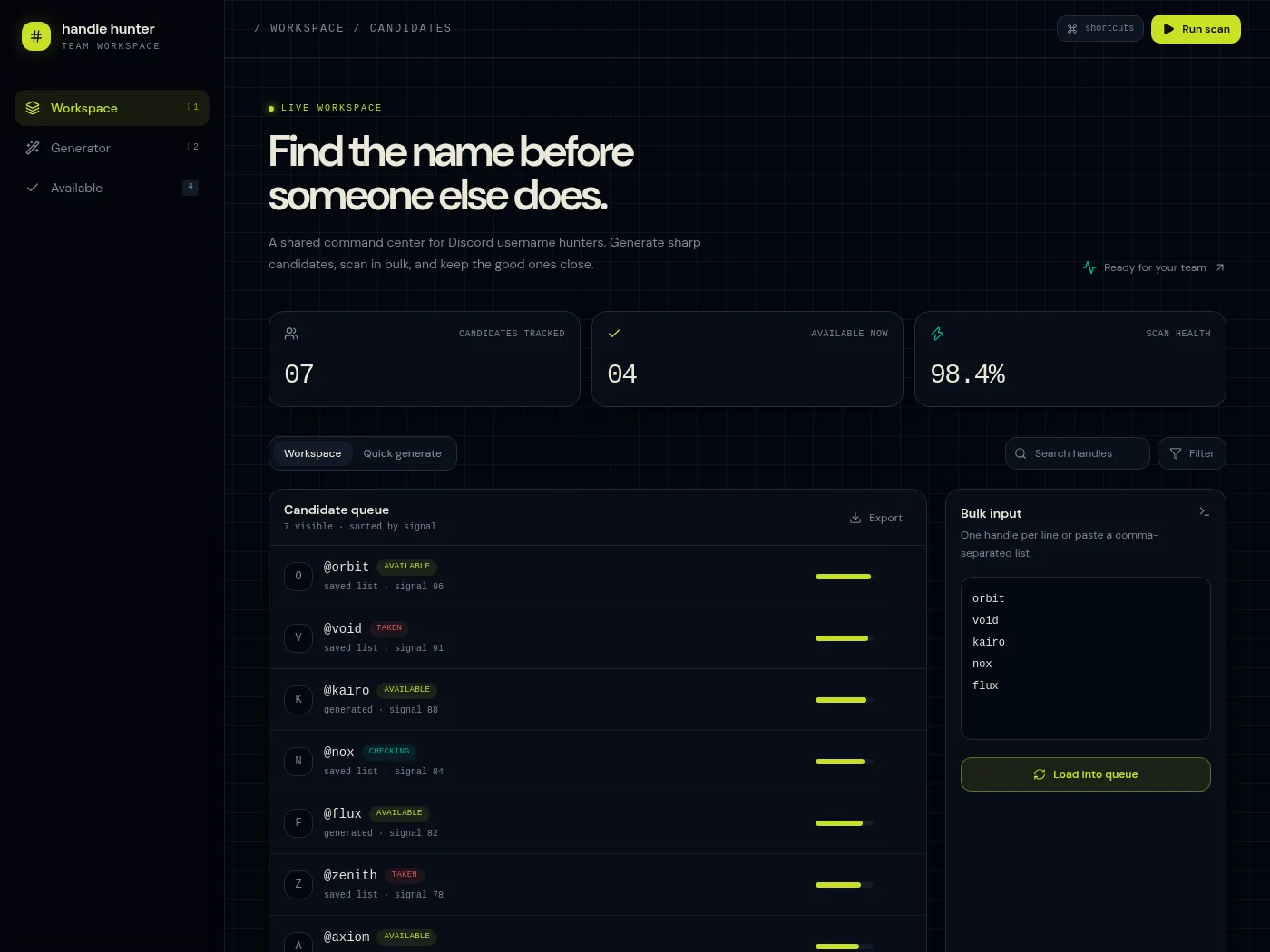 Discord Handle Hunter