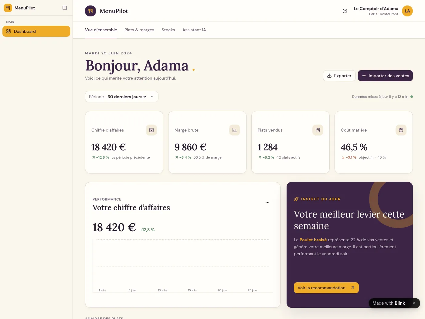 MenuPilot Analytics