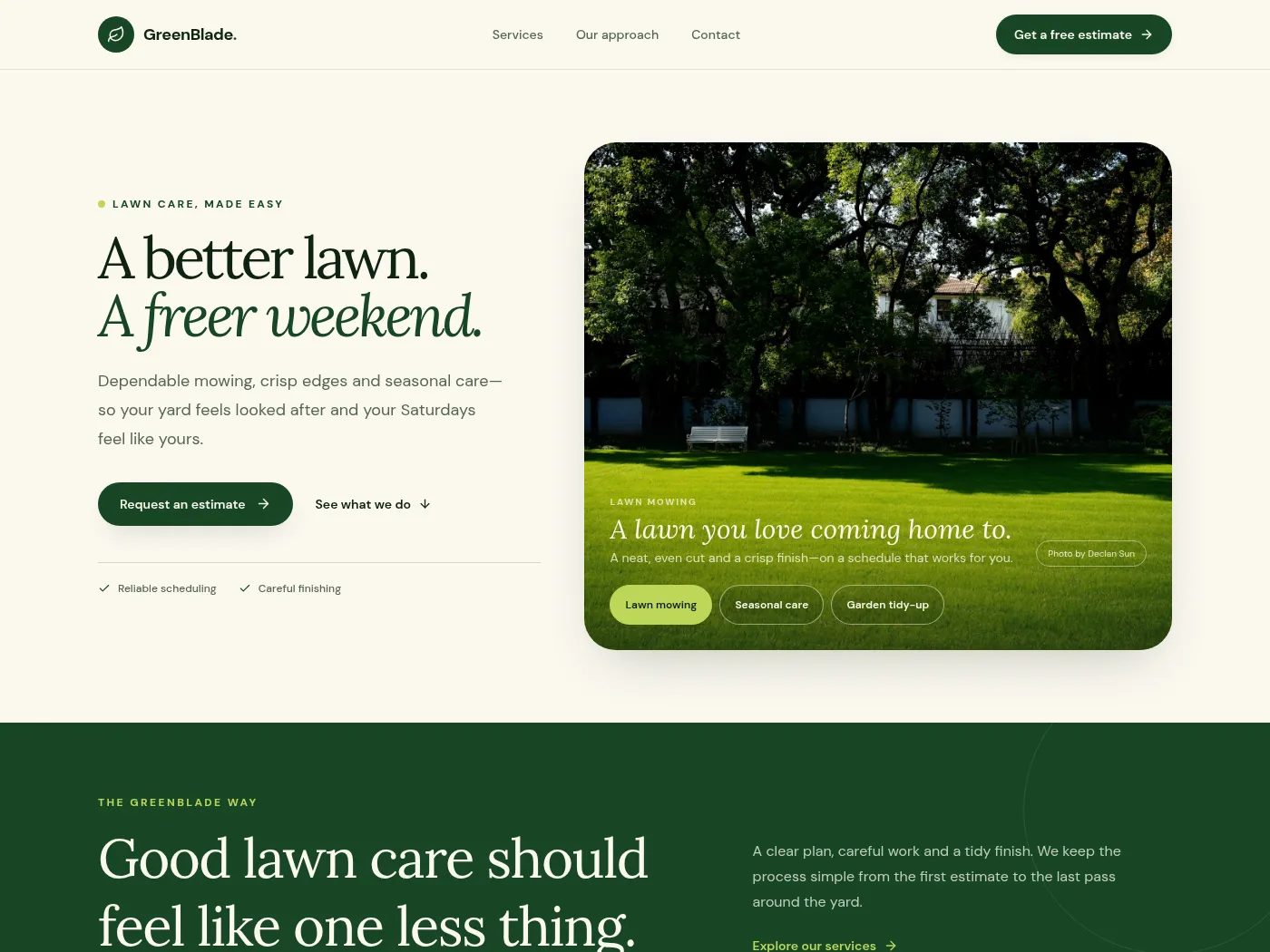 GreenBlade Lawn Site