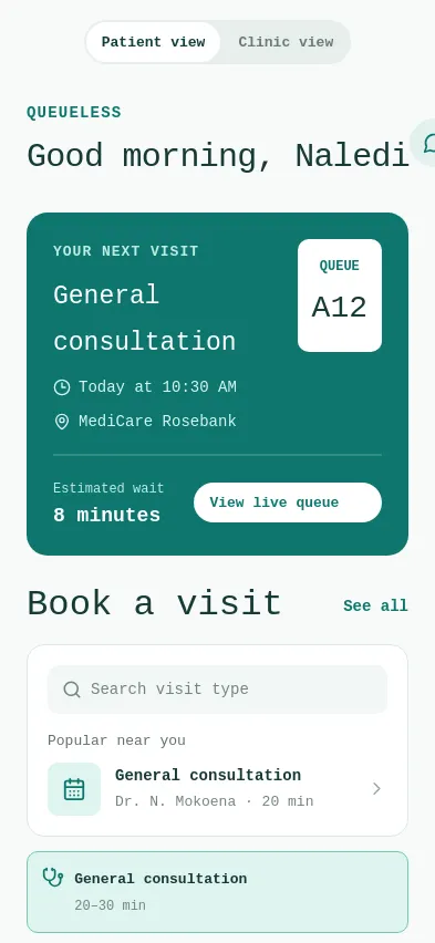 QueueLess Mobile App
