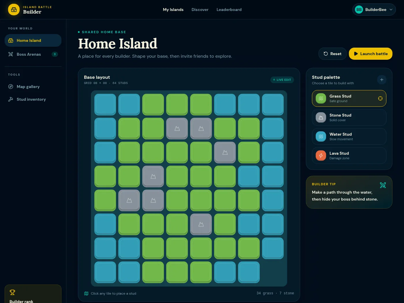 Island Battle Builder