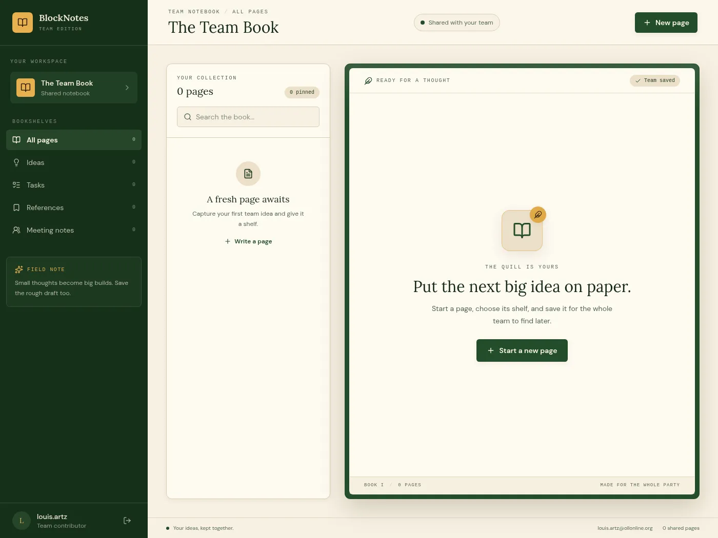BlockNotes Team Edition