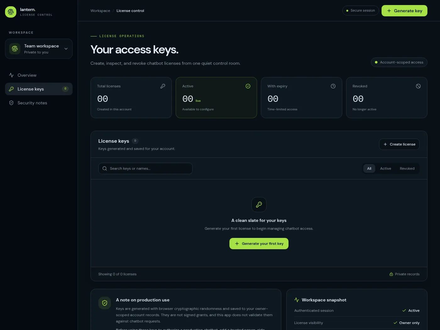 Chatbot License Manager