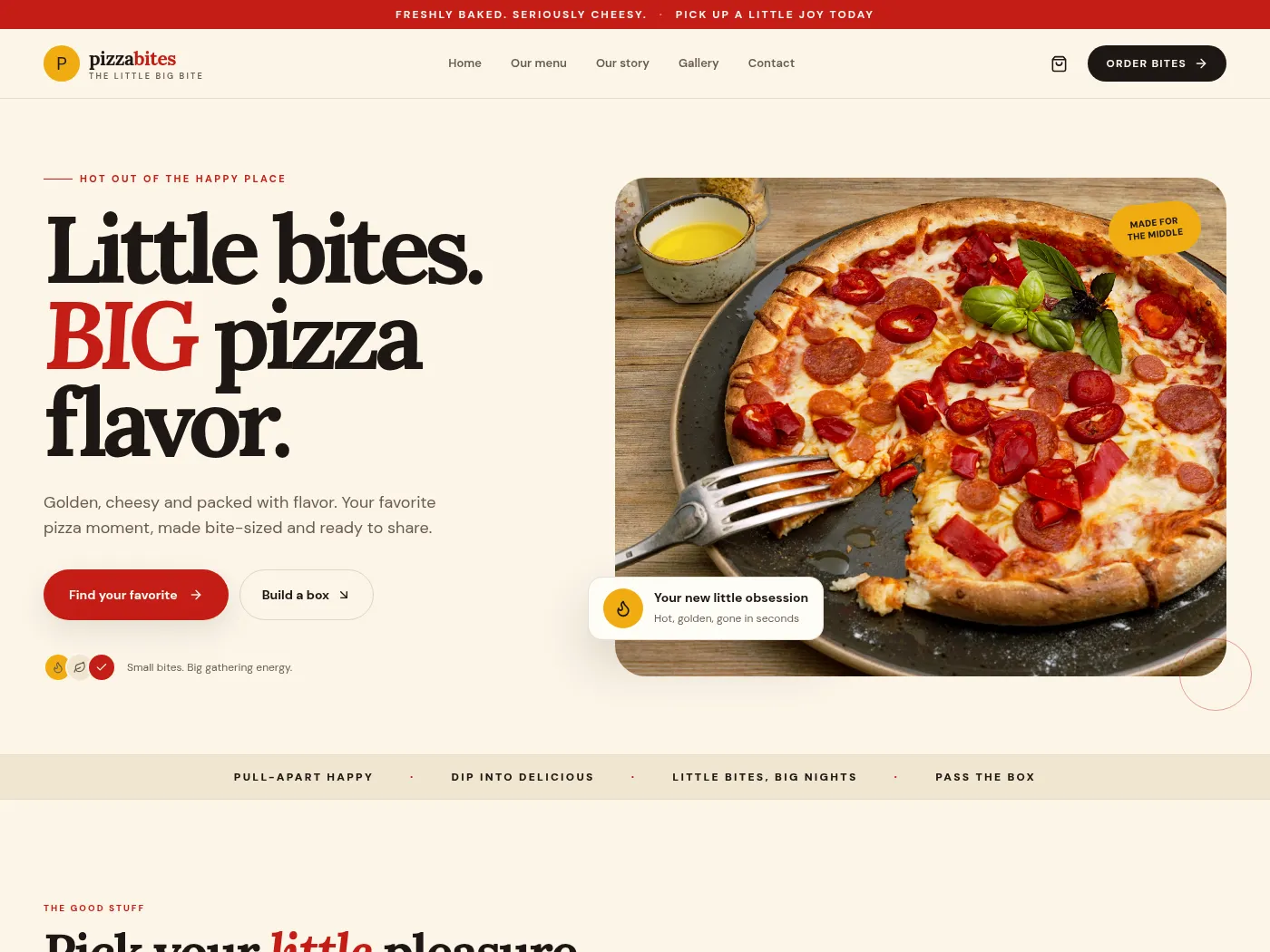 Pizza Bites Website