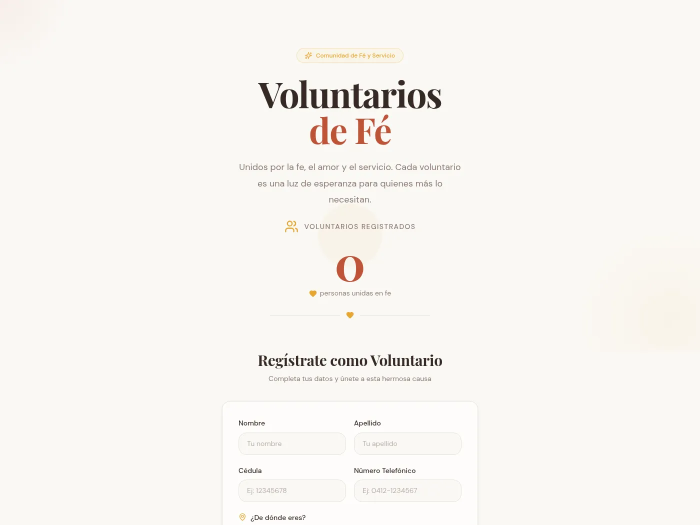Voluntarios de Fé
