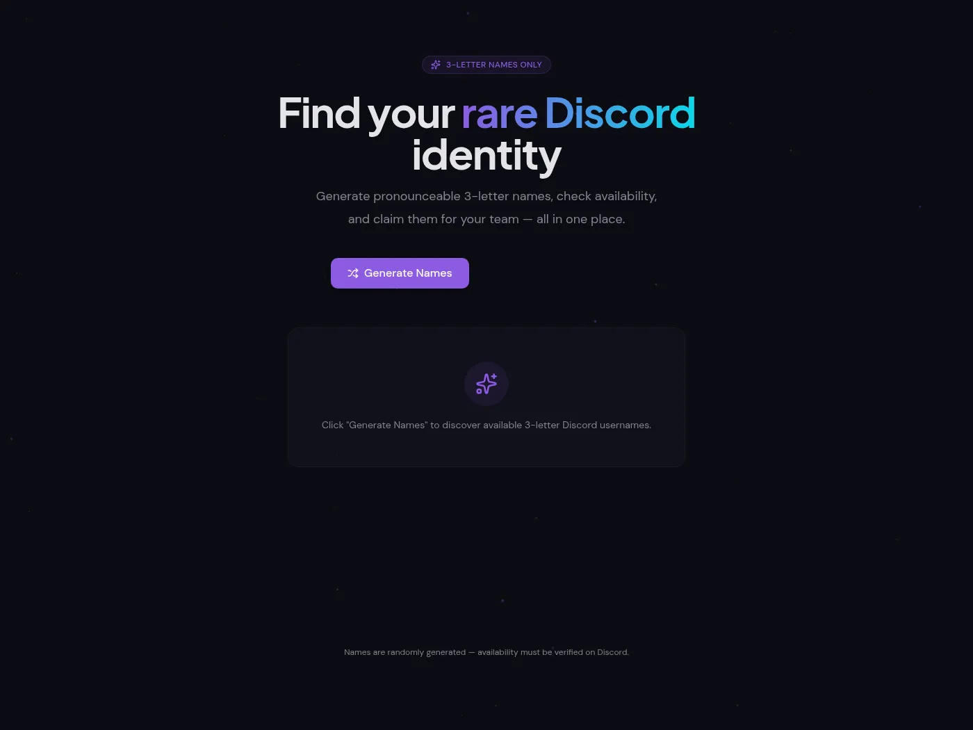 Discord Name Finder