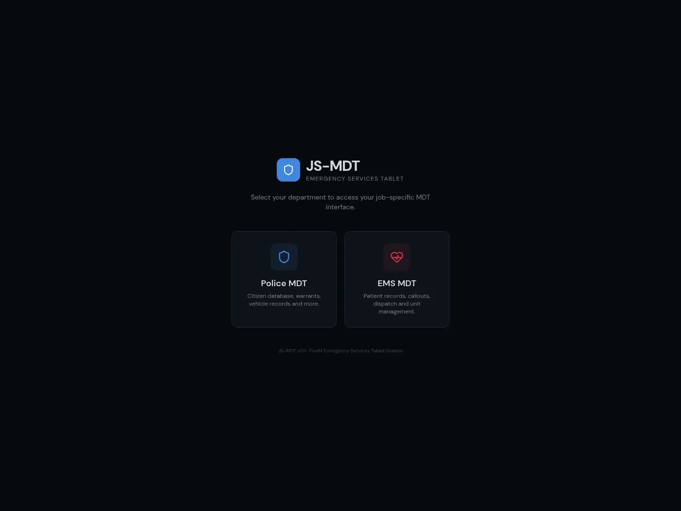 JS-MDT Tablet System