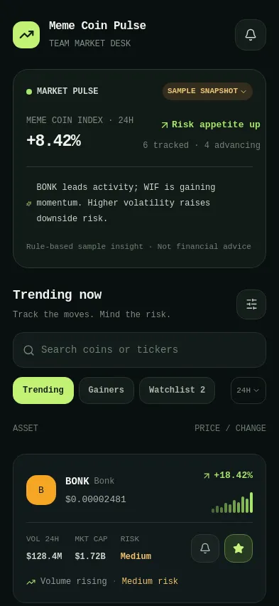 Meme Coin Pulse