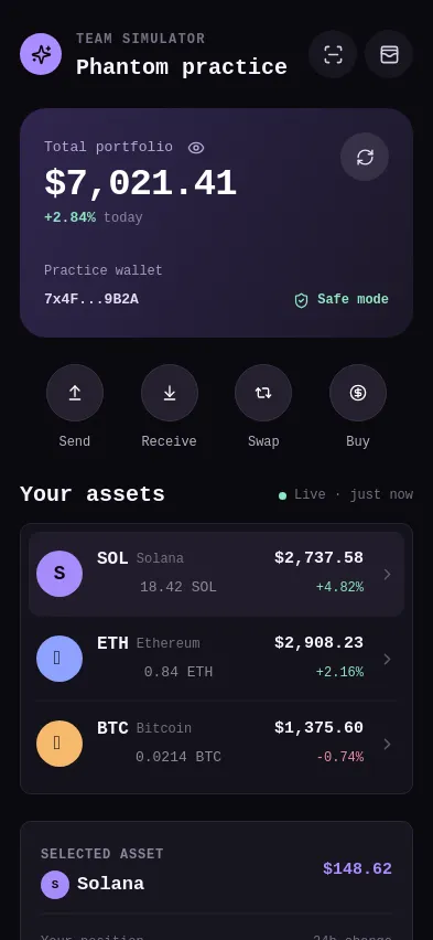 Phantom Wallet Simulator