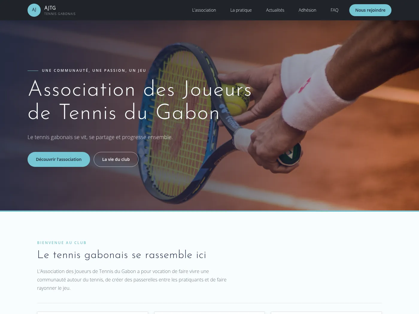 Tennis Gabon Association Site