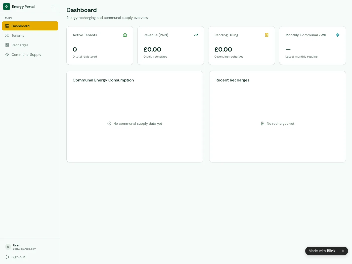 Tenant Energy Portal