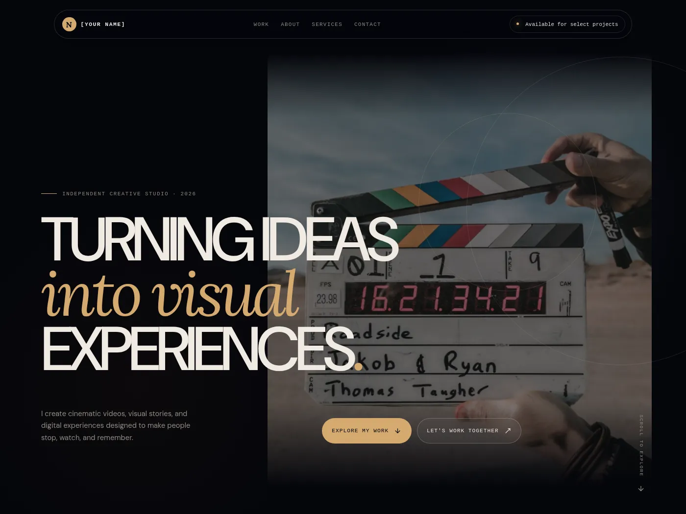 Cinematic Glass Portfolio
