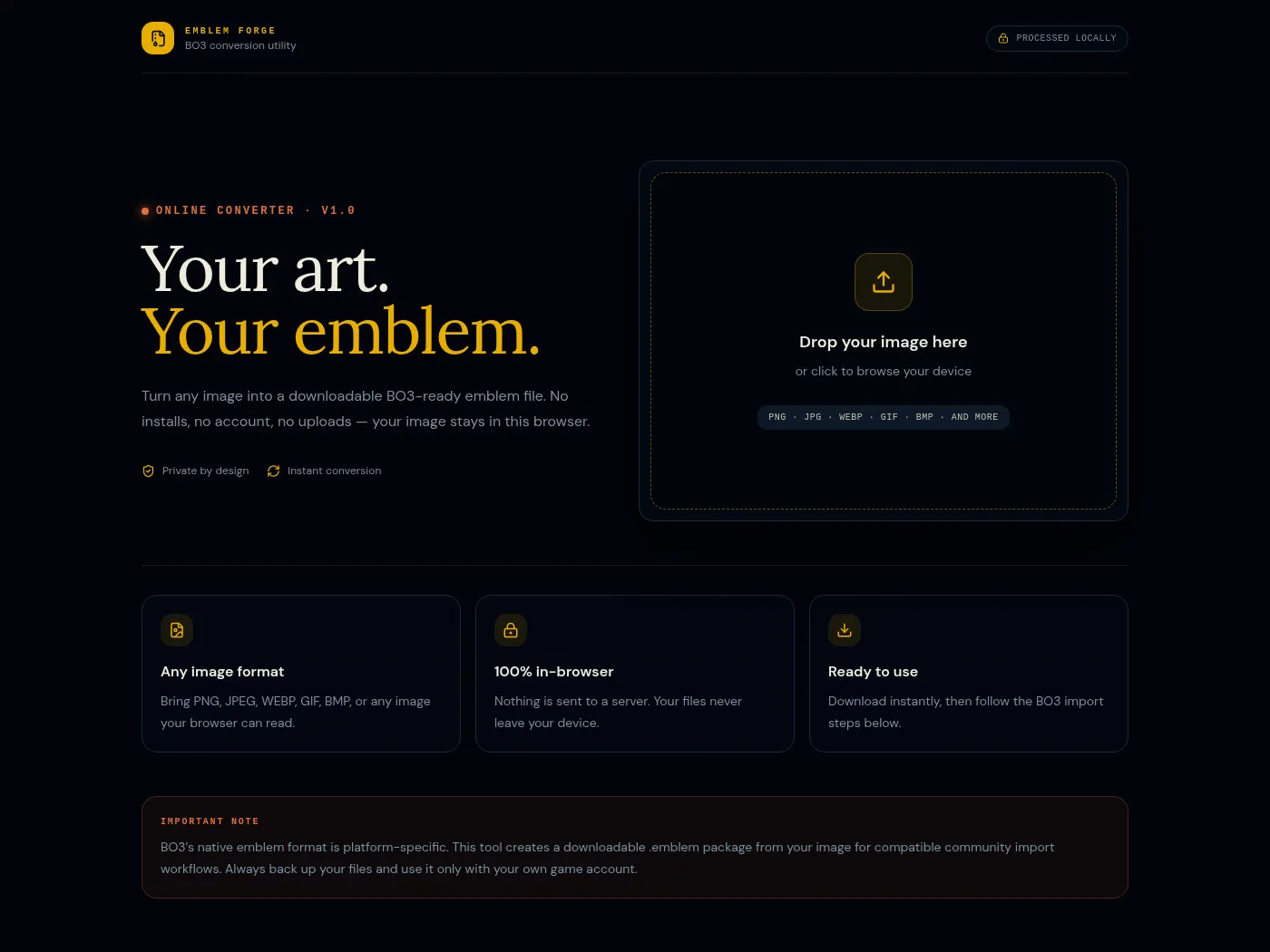 BO3 Emblem Converter
