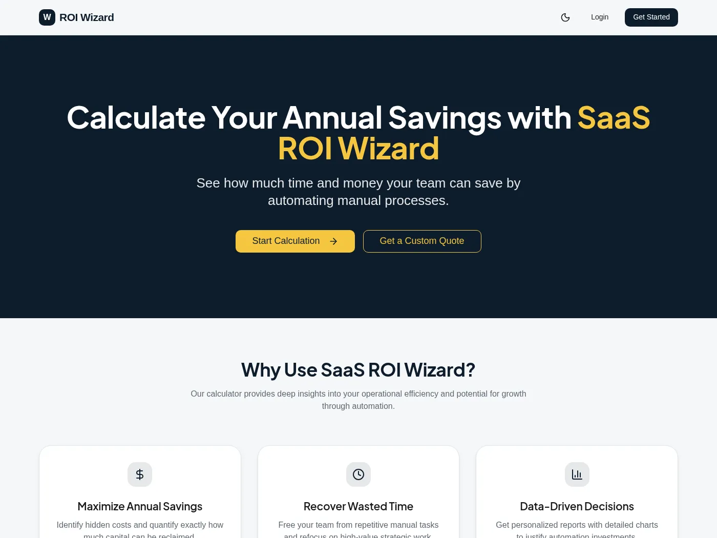 Free ROI calculation