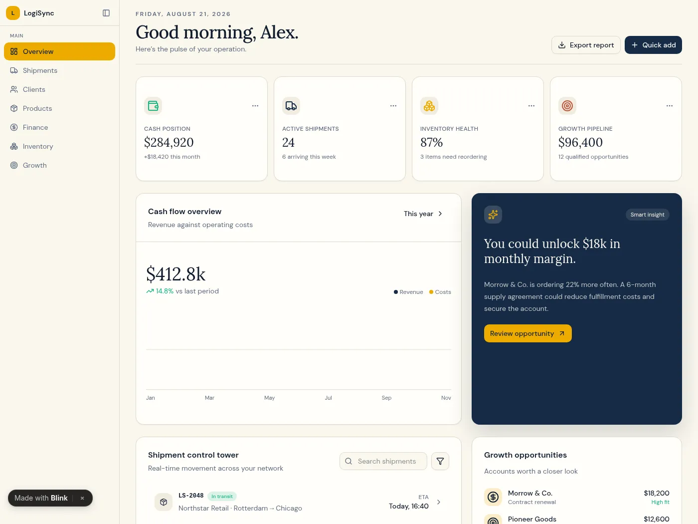 LogiSync Dashboard