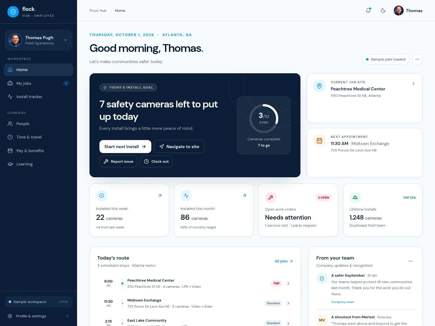 Flock Hub Employee App