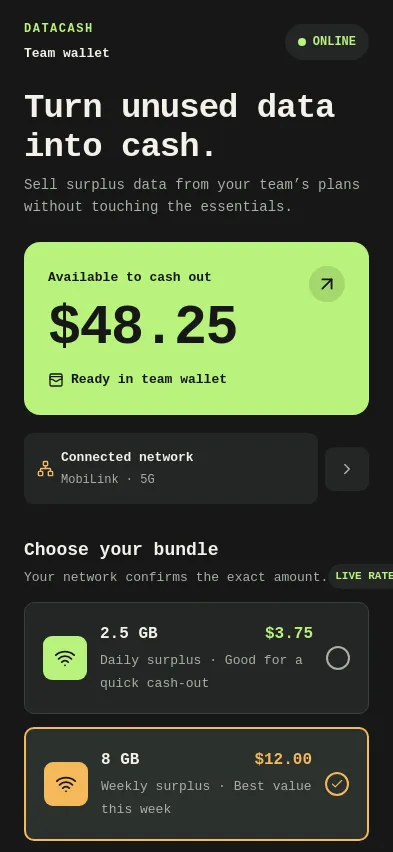 DataCash Mobile Exchange