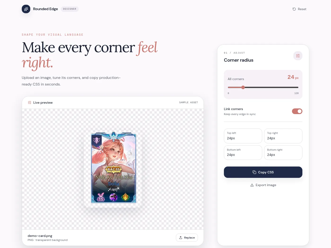 Rounded Edge Designer
