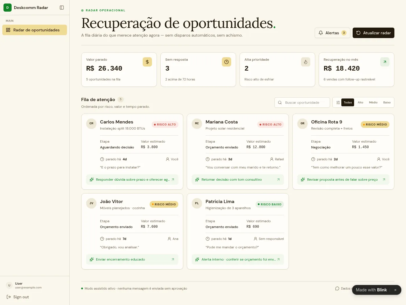 Deskcomm Orçamento Radar