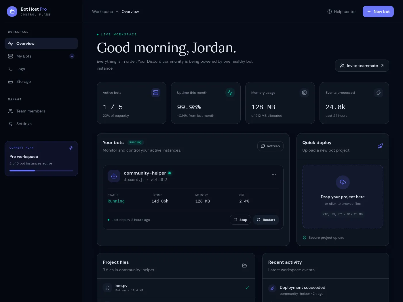 Discord Bot Host Pro