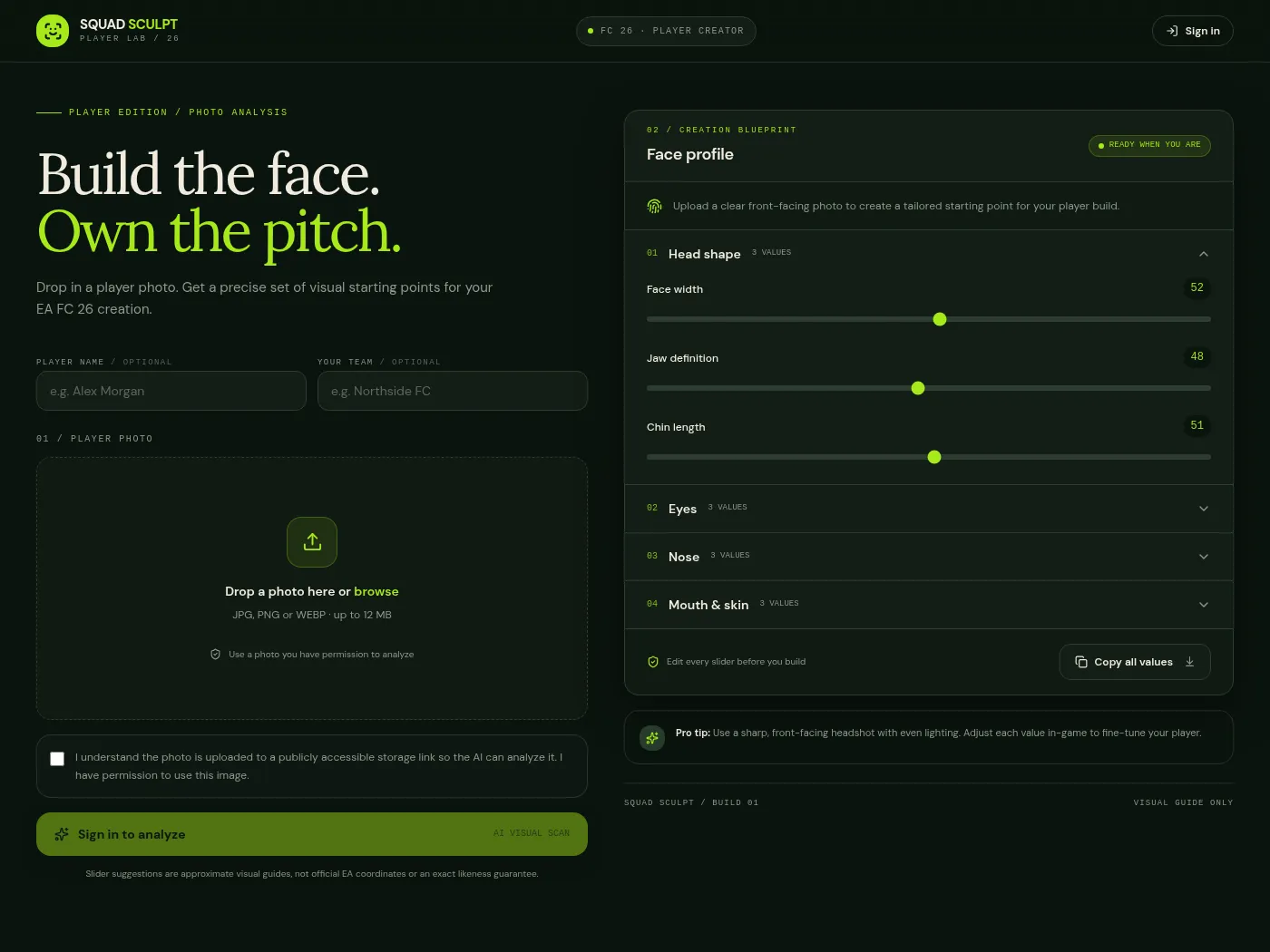 FC Player Photo Analyzer