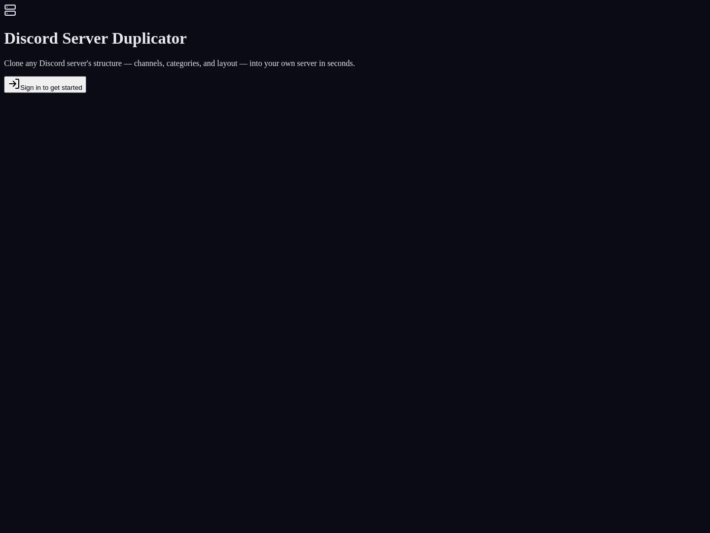Discord Server Duplicator