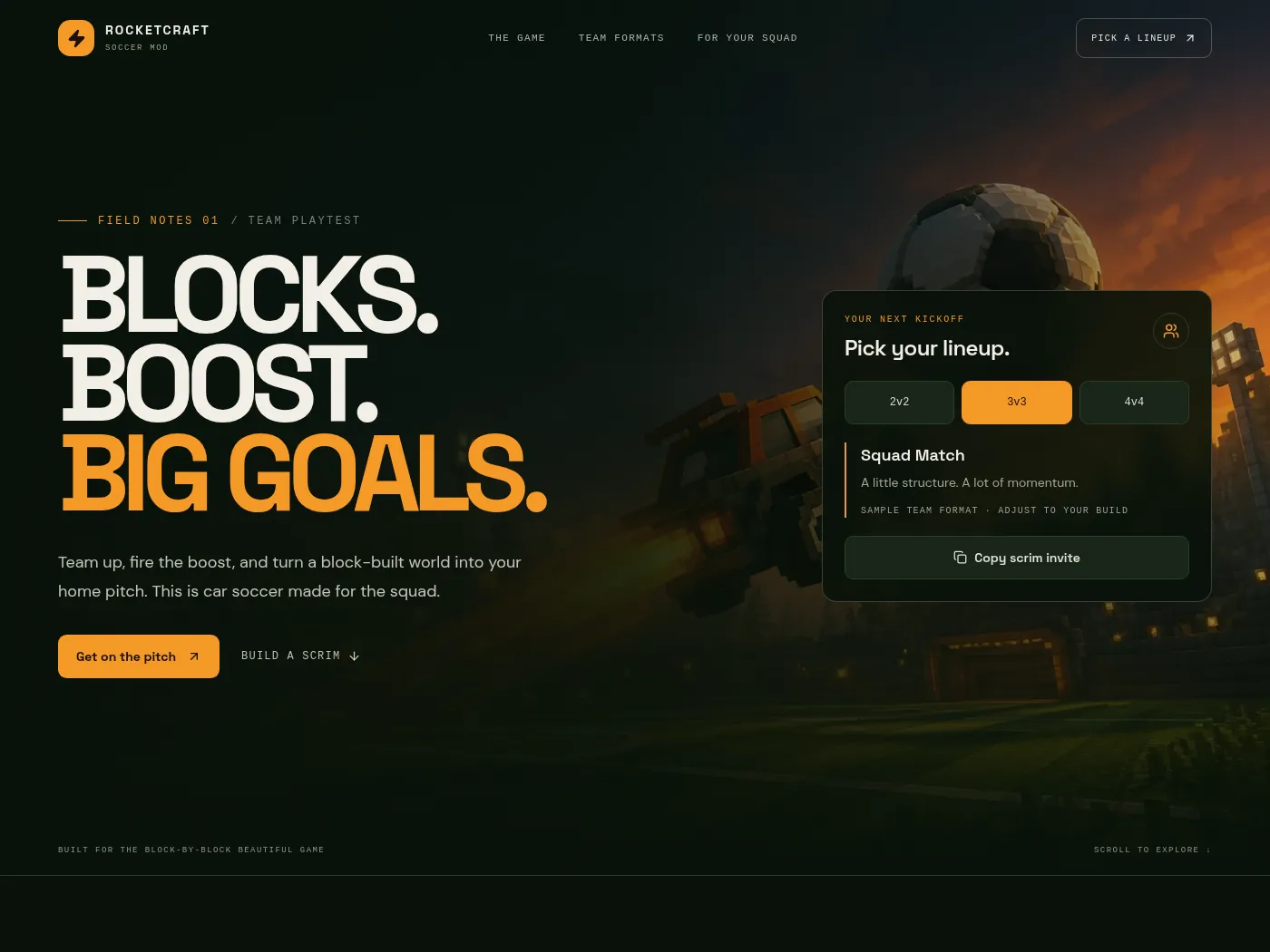 RocketCraft Soccer Mod