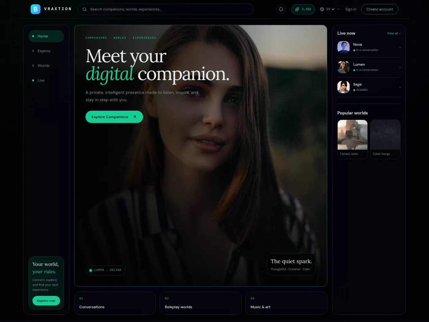 VRAXTION Companion Platform