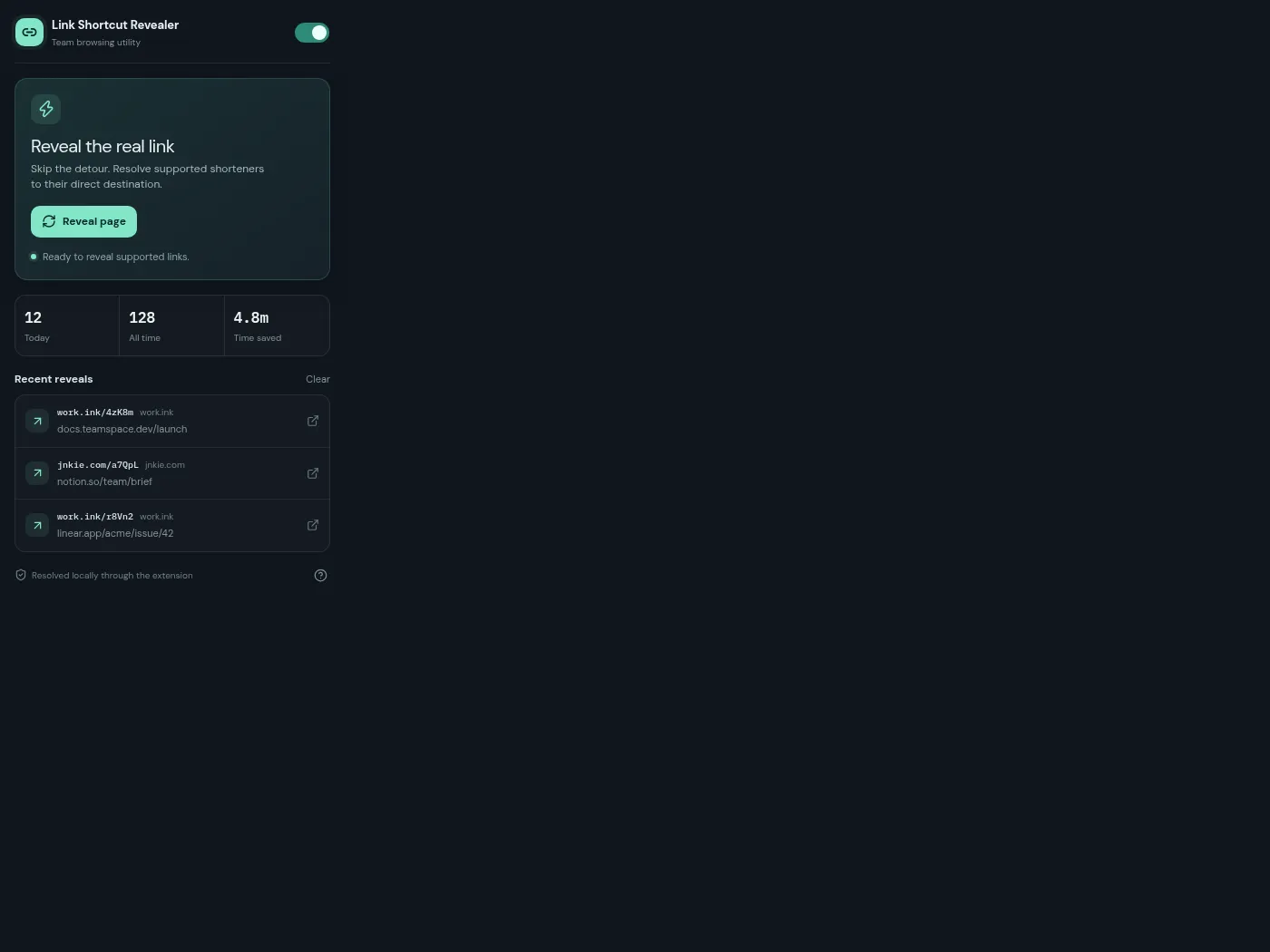 Link Shortcut Revealer