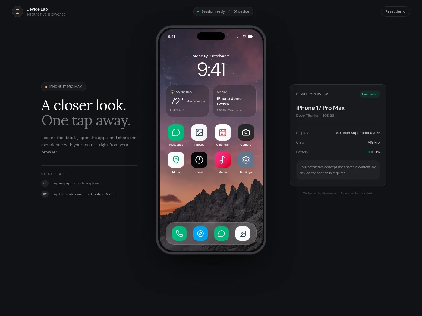 iPhone 17 Pro Simulator