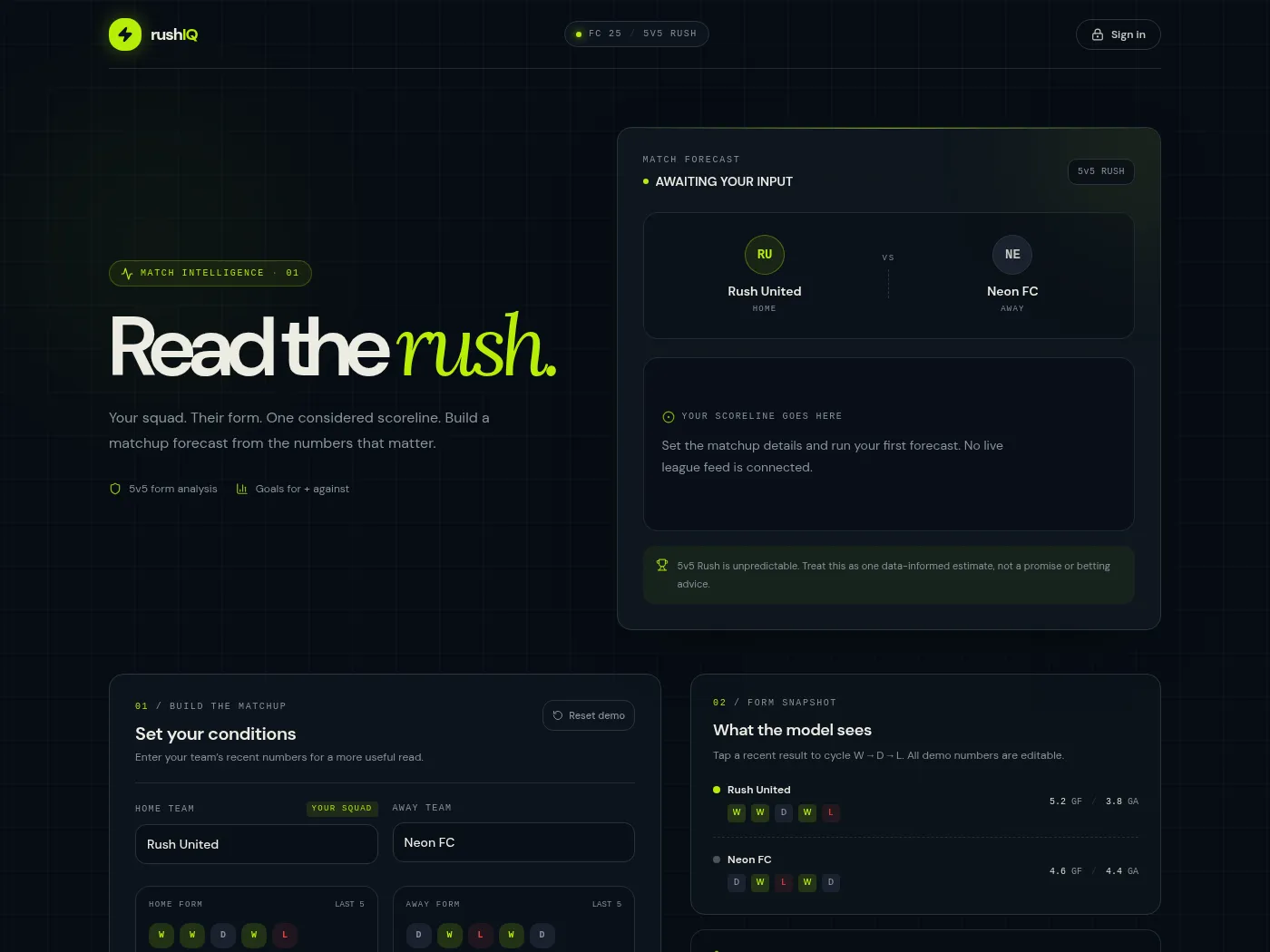 AI Rush Score Predictor