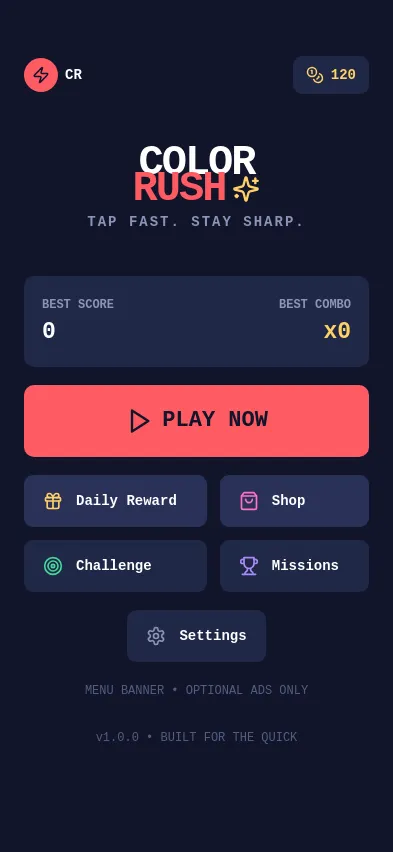Color Rush Mobile Game