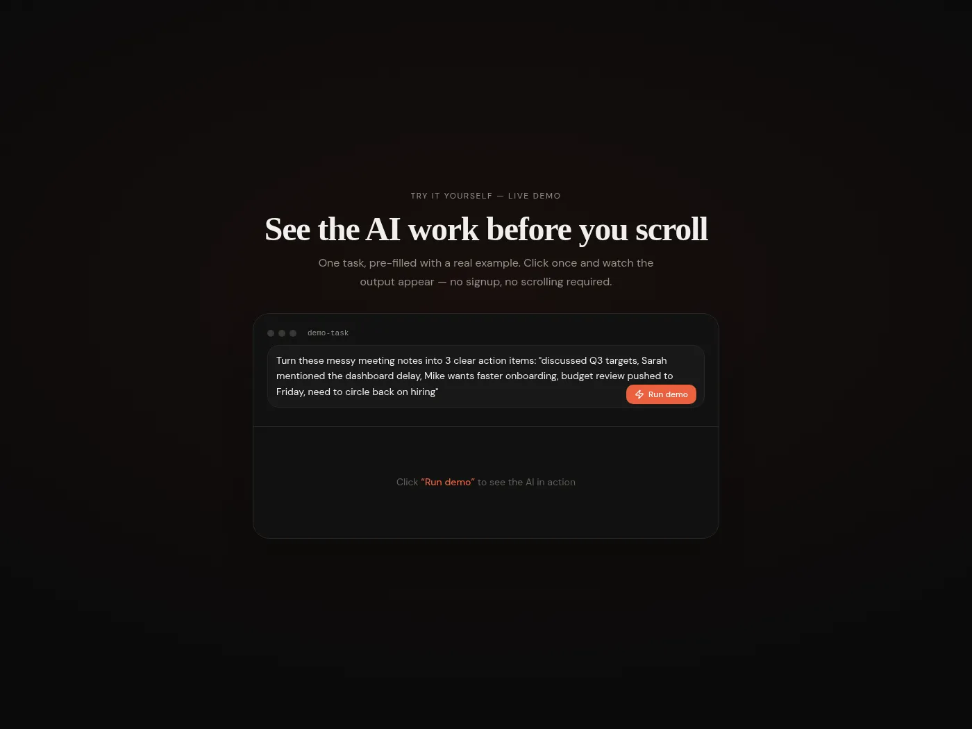 DemoFirst AI Landing