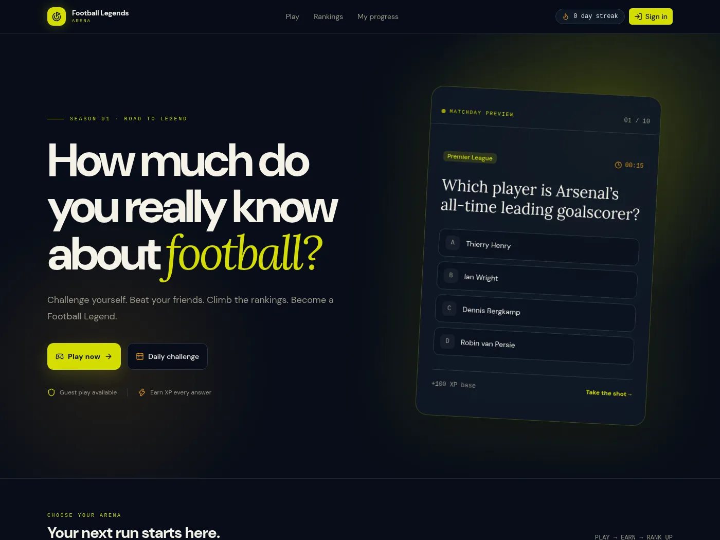 Football Legends Arena