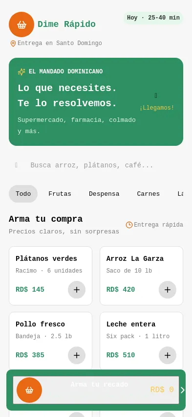 Dime Rápido Market App